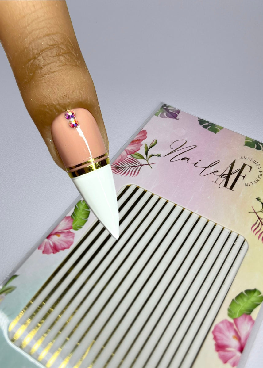 Metallic Gold Line Sticker Sheet – NailedAF